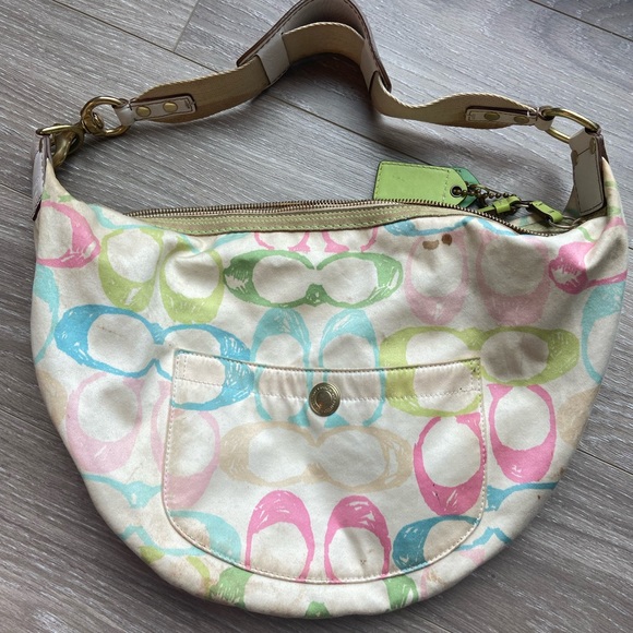 Coach Bags Rare Vintage Coach Y2k Hampton Hobo Multicolor Pastel